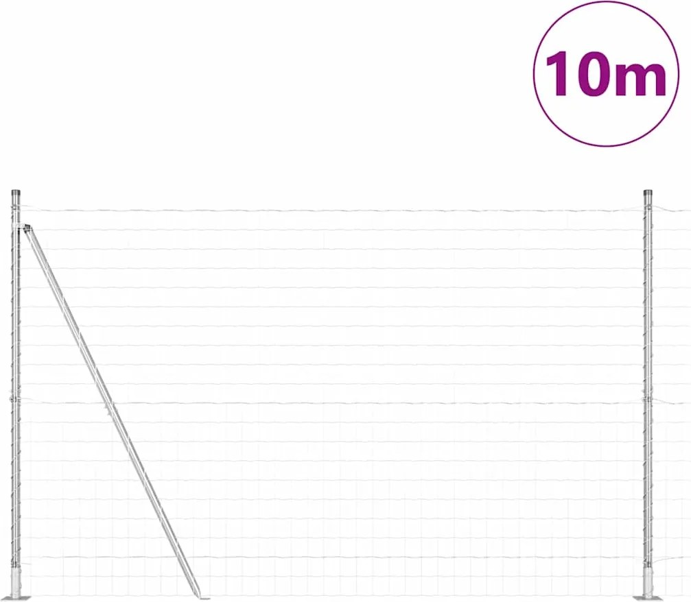 Evropský plot s betonovou základnou 10 x 1,4 m Pozinkovaná ocel 3351056