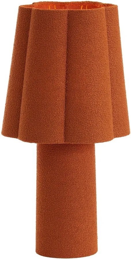 Stolní lampa v cihlové barvě s textilním stínidlem (výška 50 cm) Musaby – Light & Living