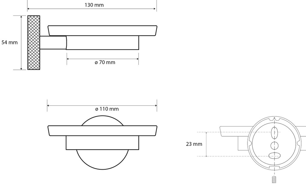 Sapho Sapho, LARISSA mýdlenka, mléčné sklo, chrom, WS002