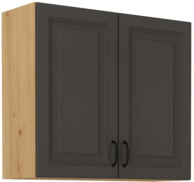 Kuchyňská skříňka Stilo 80 G-72 2F korpus dub artisan, dvířka šedá