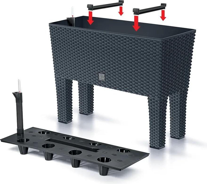 Truhlík RATAN CASE HIGH antracit