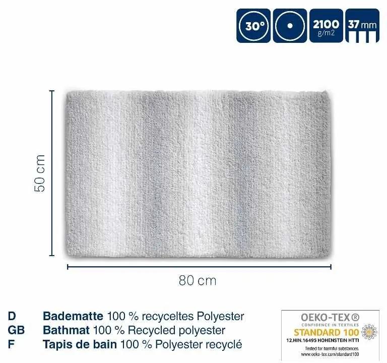 KELA Koupelnová předložka Ombre 80x50 cm polyester nefritově zelená KL-23561