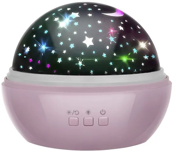 Izoxis Noční lampa s projektorem - růžová LP16859
