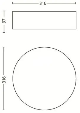 Philips 30175/87/16 - Stropní svítidlo MYLIVING VELOUR 2xE27/23W/230V