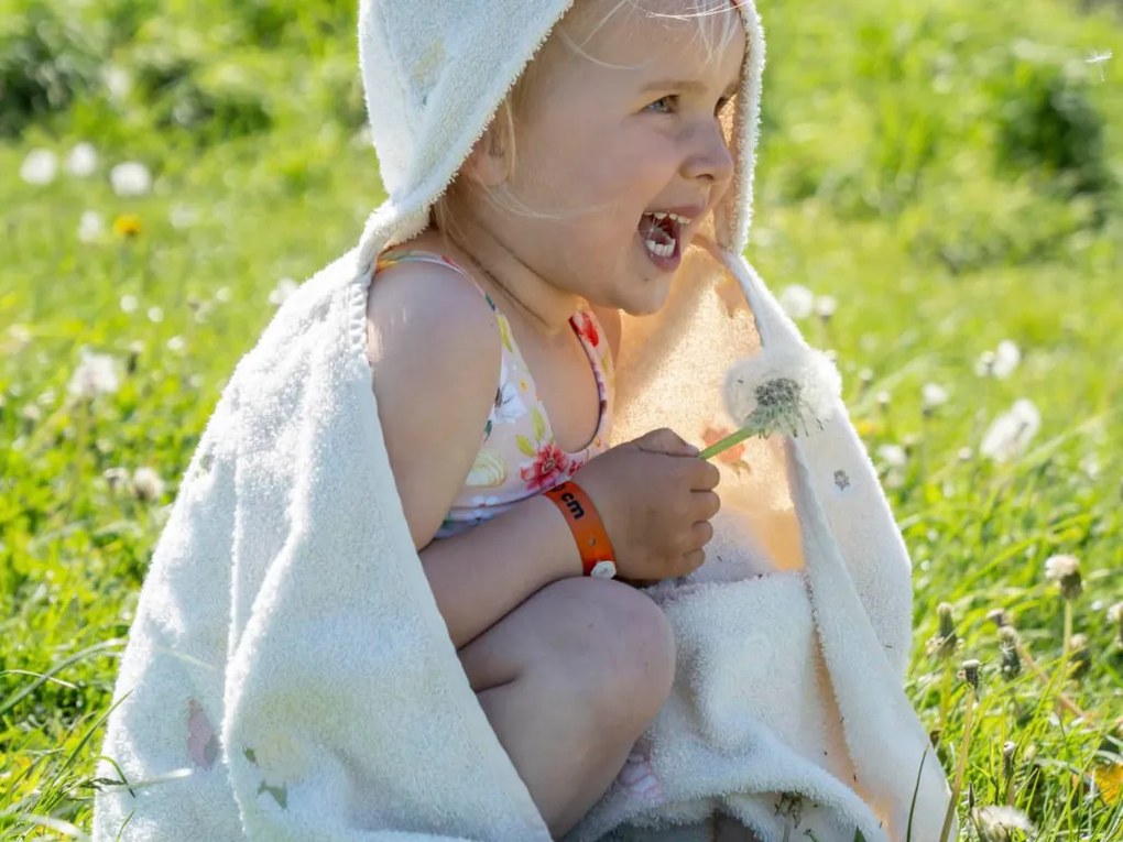 Filibabba Ručník s kapuckou vyšívaný Ocean Blossom