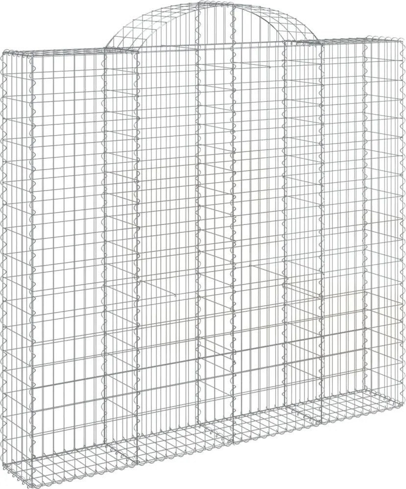 Klenutý gabionový koš 200 x 30 x 180/200 cm pozinkované železo 153489