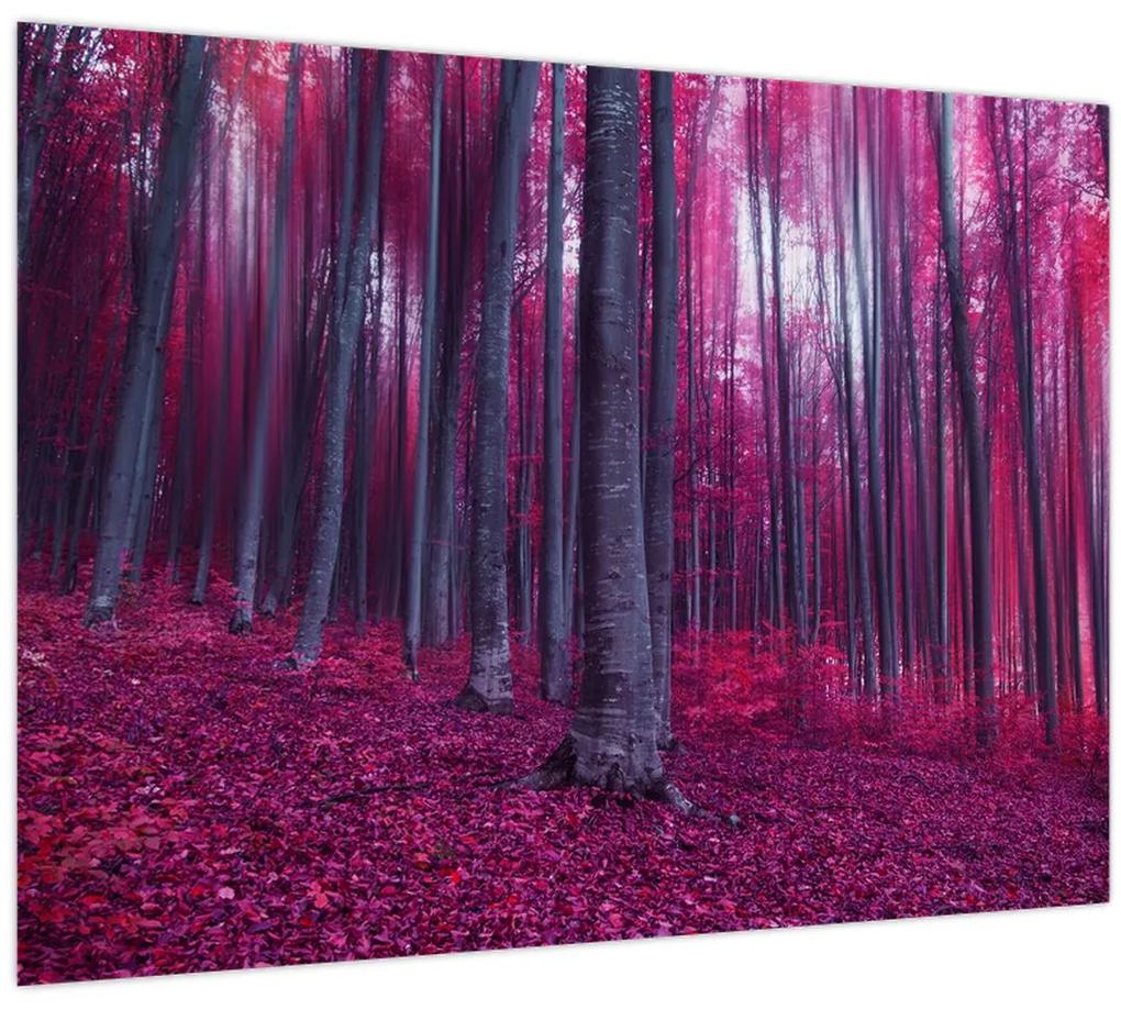 Obraz růžového lesa (70x50 cm)
