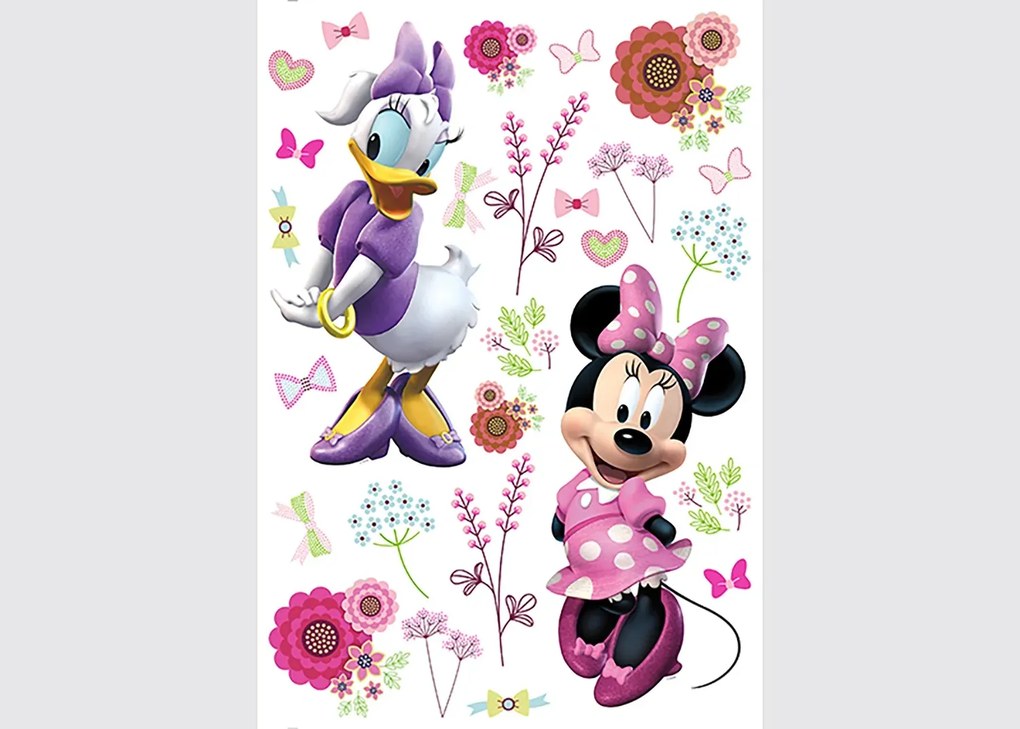 Dětská samolepka na zeď Minnie a Daisy, Disney | 42.5 x 65 cm | DDK 1736