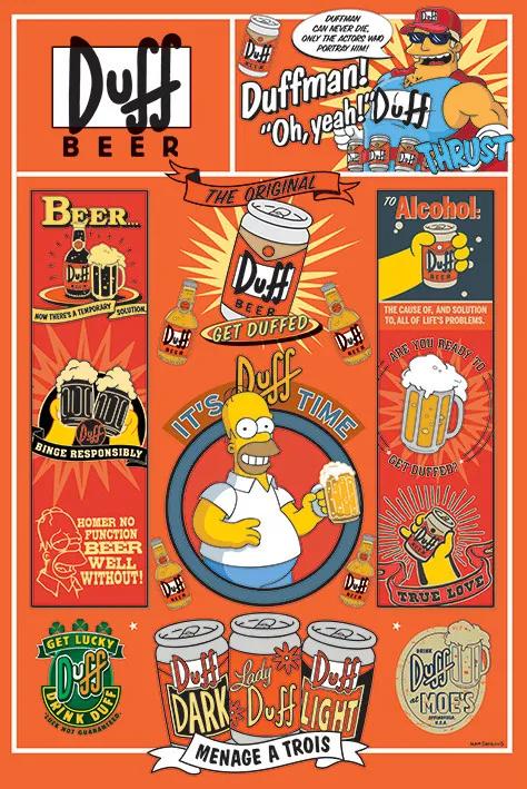 Plakát, Obraz - The Simpsons - Duff, (61 x 91,5 cm) | BIANO