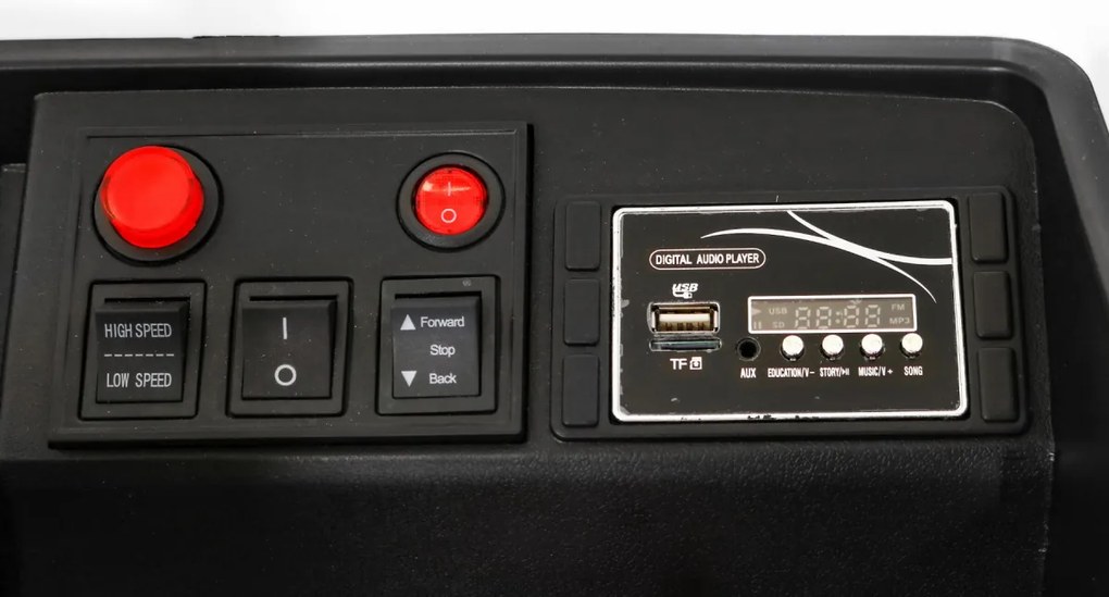 Ramiz Dětské hasičské auto na baterie + vodní dělo + megafon + maják + dálkové ovládání