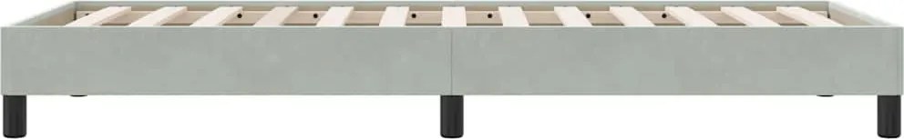 Postel Box Spring bez matrace světle šedá 100x210 cm samet 3315813