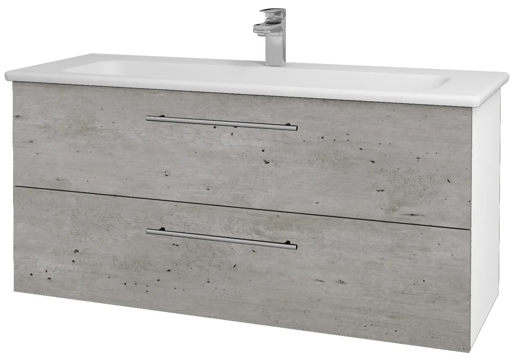 Dřevojas Koupelnová skříň GIO SZZ2 120 Varianta: N01 Bílá lesk / Úchytka T02 / D17 Colorado