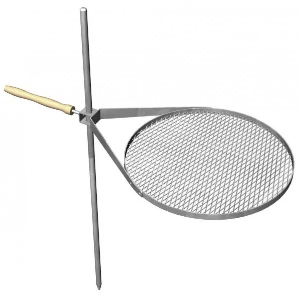 Grilovací rošt NEREZ polohovací Ø 50 cm ✔ Rošt se zemním pouzdrem