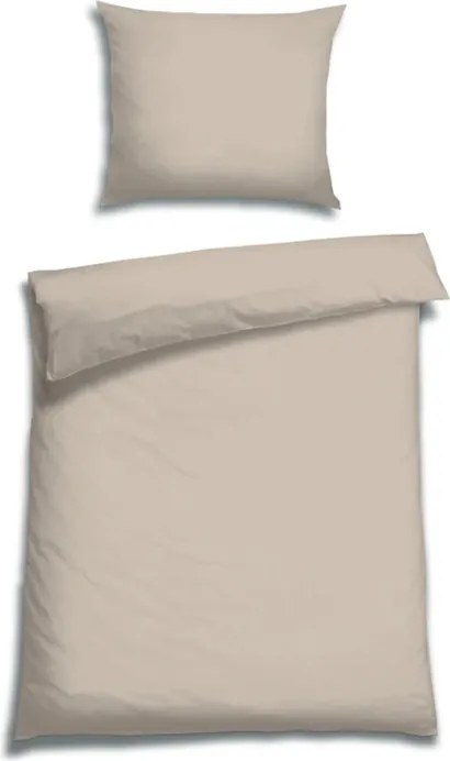 Florella Saténové povlečení Edel Satin Uni Beige Rozměr: 70x90 + 140x200 cm
