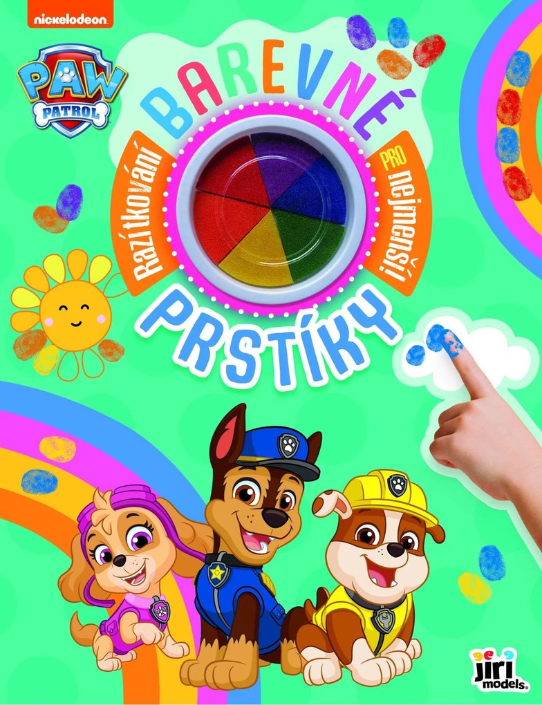 Jiri Models Sešit Barevné prstíky Tlapková patrola/Paw patrol s prstovými barvami 23x30cm