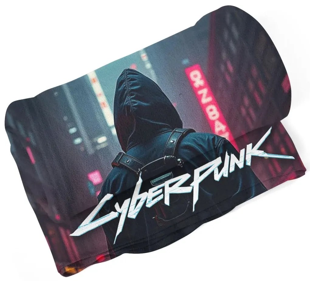 Sablio Deka Cyberpunk 2077 Pohled do města - 150x120 cm