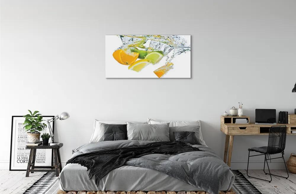 Obrazy na plátně voda citrus 120x60 cm