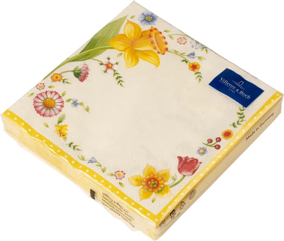 Villeroy & Boch Easter Accessoires velikonoční ubrousky s květinovým motivem, 33 x 33 cm 35-9072-0025