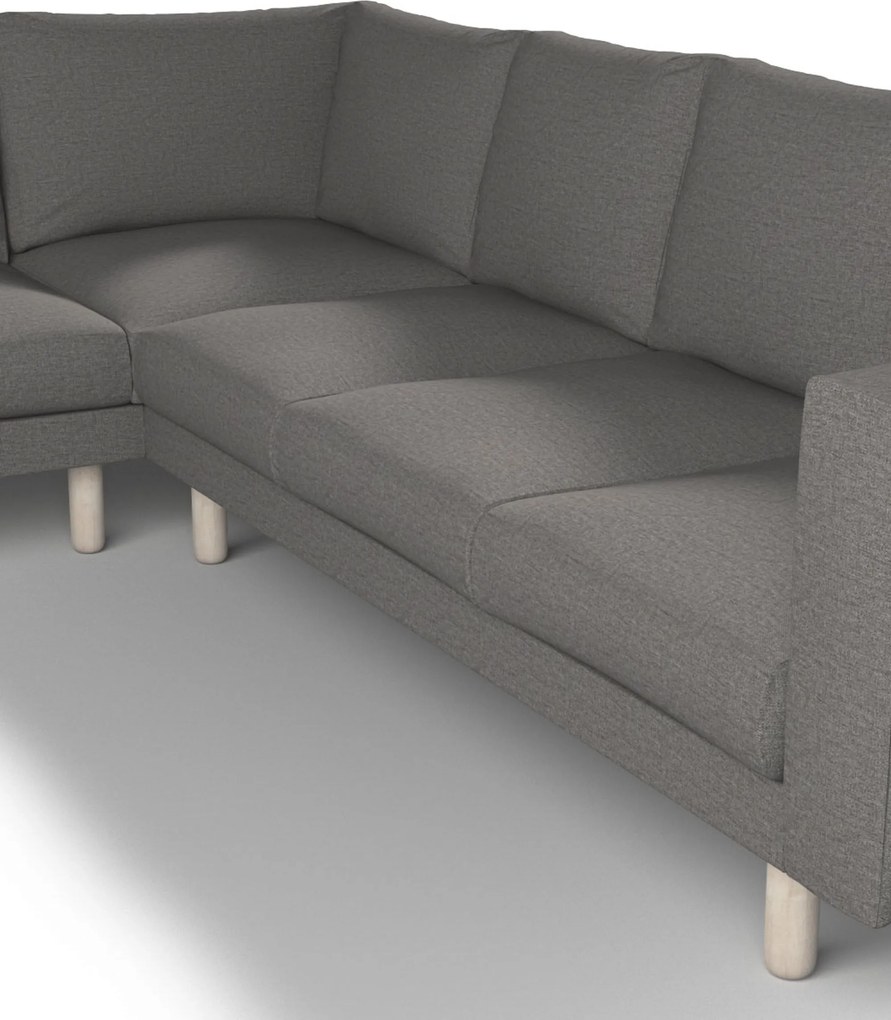 Potah na pohovku IKEA Norsborg rohová 5-místná barva šedá látka pletený vzor