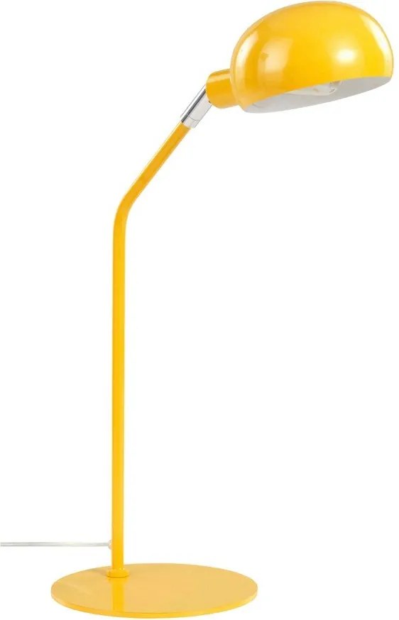 Žlutá ocelová stolní lampa s ohybatelnou konstrukcí (výška 59 cm) Lincon – Jotex