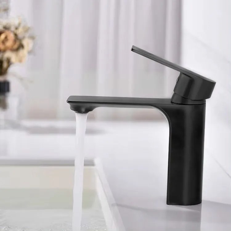 Rea Urban, umyvadlová baterie h-150, černá matná, REA-B9907