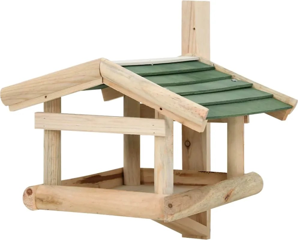 Krmítko pro ptáky masivní dřevo 35 x 29,5 x 21 cm 314818