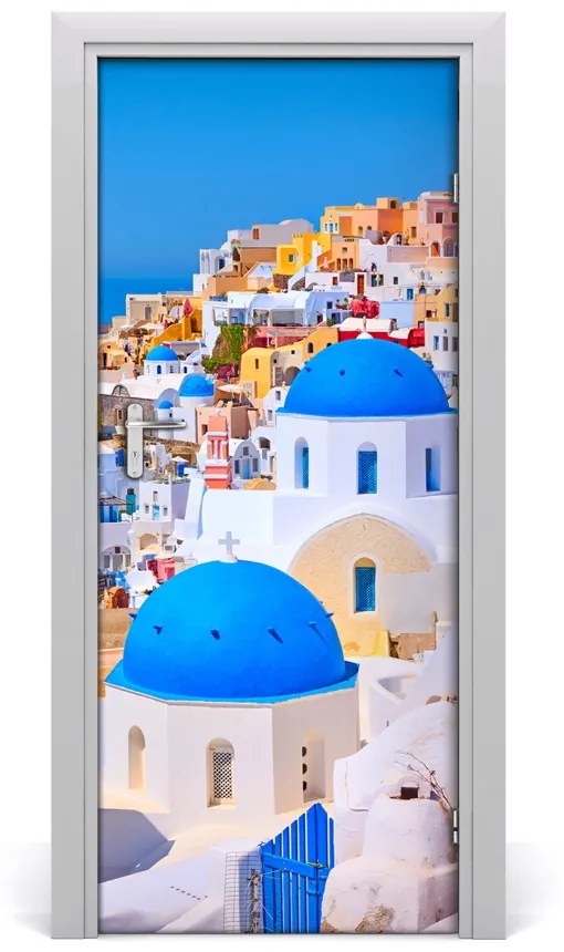 Fototapeta samolepící na dveře Město Santorini 75x205 cm