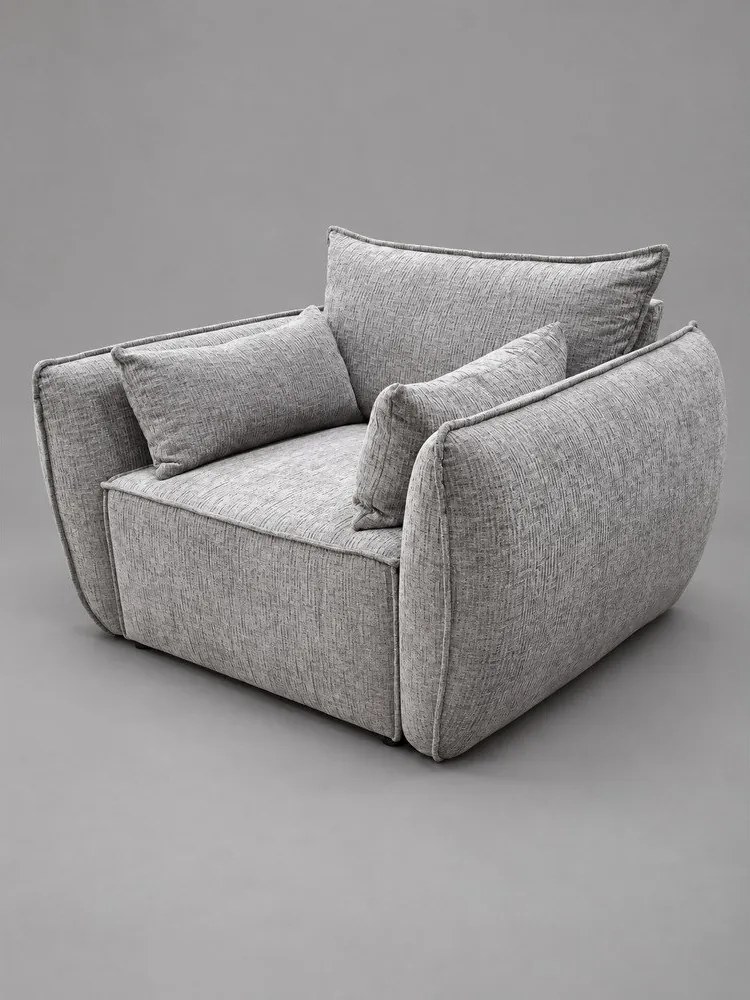 Světle šedé žinylkové křeslo Vanda - II. jakost – Mazzini Sofas