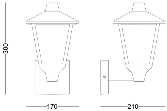 Philips - Venkovní nástěnné svítidlo KINNO 1xE27/25W/230V IP44