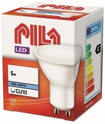 LED žárovka GU10 PILA 5W (38W) neutrální bílá (4000K), reflektor 120°