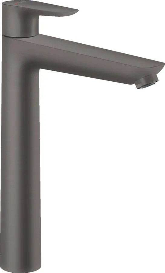 Hansgrohe Talis E, vysoká umyvadlová baterie 240 s odtokovou soupravou s táhlem, kartáčovaná černá chromová, 71716340