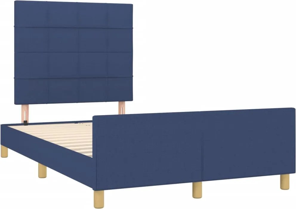 Rám postele bez matrací modrá 120x190 cm textil 3270519