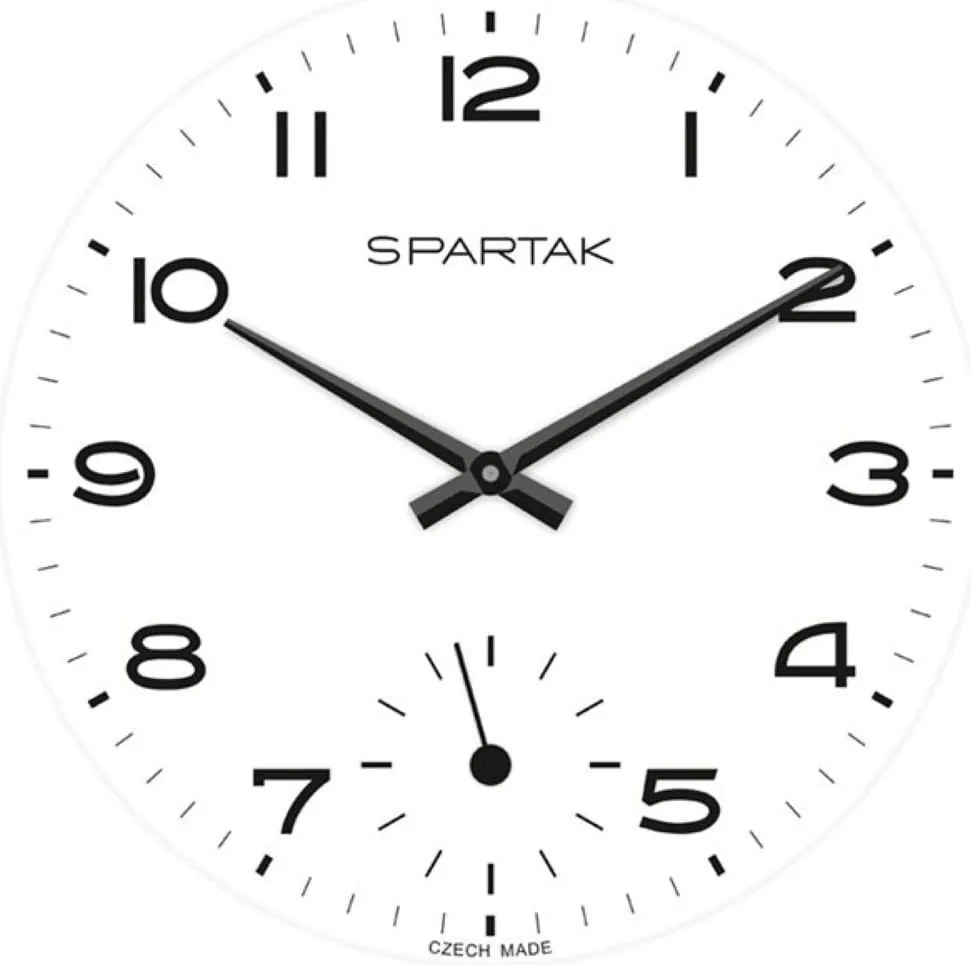 PRIM Skleněné nástěnné hodiny inspirované hodinkami Prim Spartak Prim Spartak – bílé E19.4733.01.006888