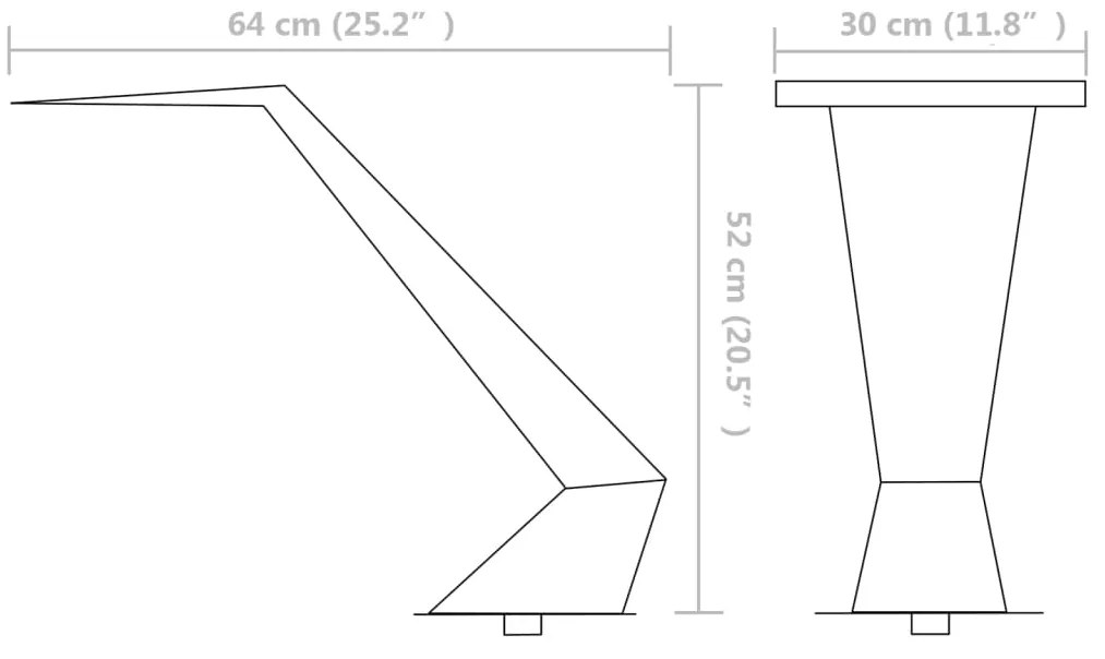 vidaXL Marketos Bazénová fontána, nerezová ocel, 64x30x52 cm, stříbrná