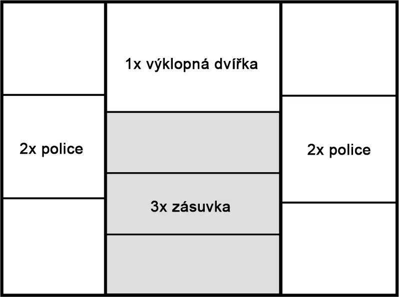 DALLAS t | komoda D7 | 157 cm | s prosklenými dvířky, zásuvkami a skleněnými policemi | dub trufla