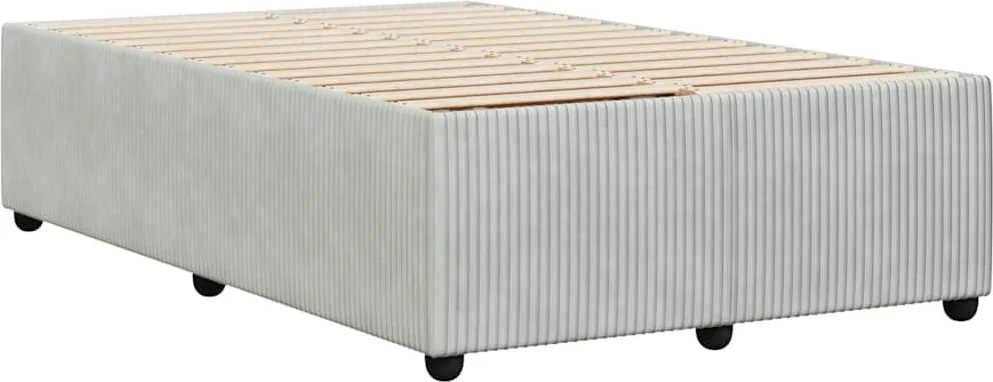 Rám postele bez matrace světle šedá 120 x 200 cm samet 3285000