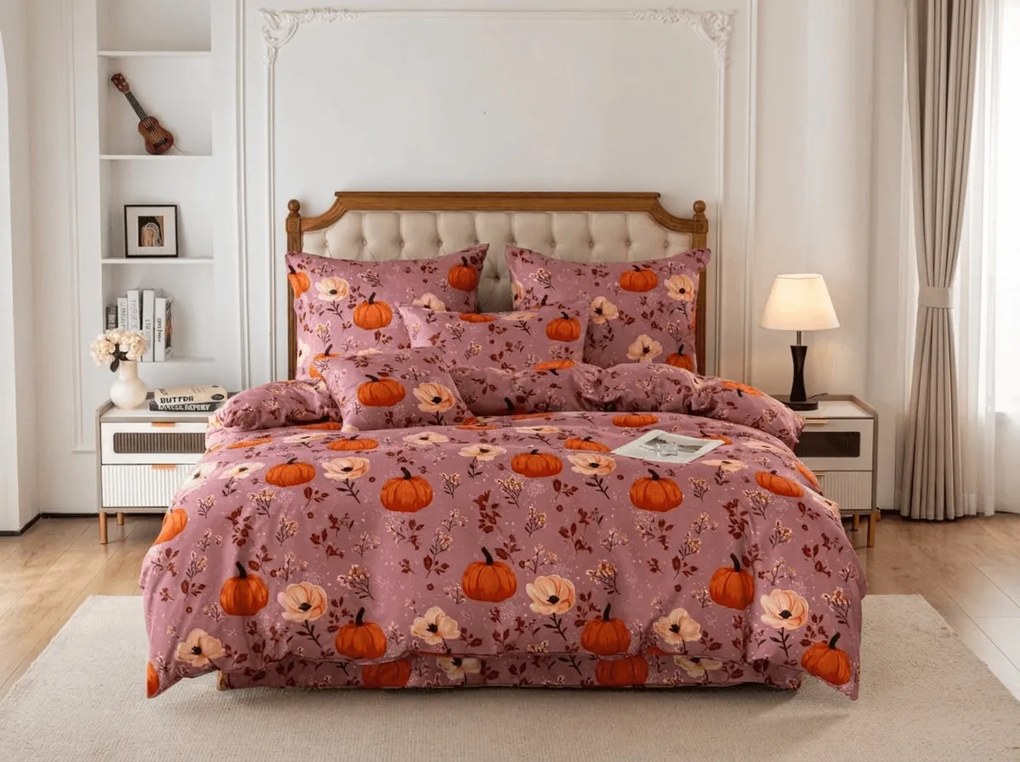 Povlečení z mikrovlákna PUMPKINS ROSAVIE starorůžové Rozměr povlečení: 70 x 90 cm | 140 x 220 cm