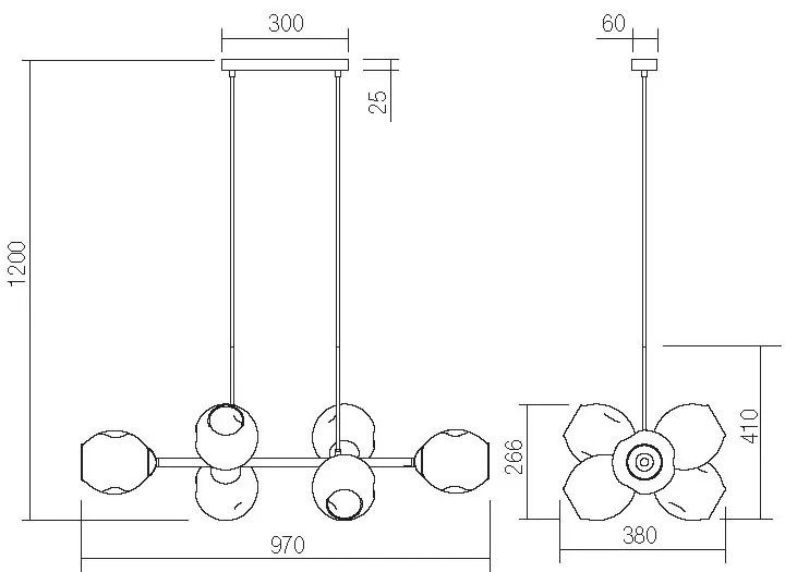 Smarter Závěsné svítidlo Pierce, š.97cm Barva: Matná černá