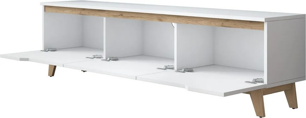 Televizní stolek Dite White and Walnut