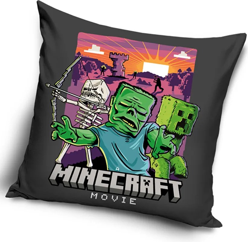 Dětský polštářek Minecraft Movie Mob Attack