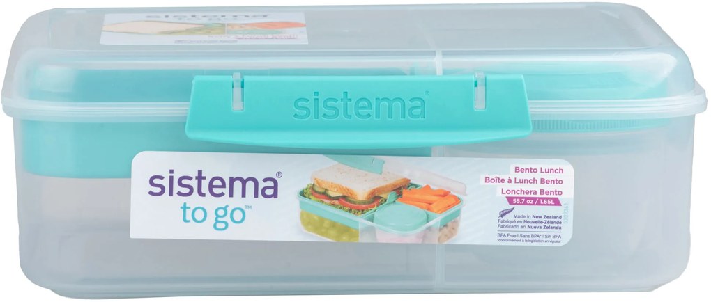 Sistema to go krabička 1,65 l 3 komory, kelímek mátová