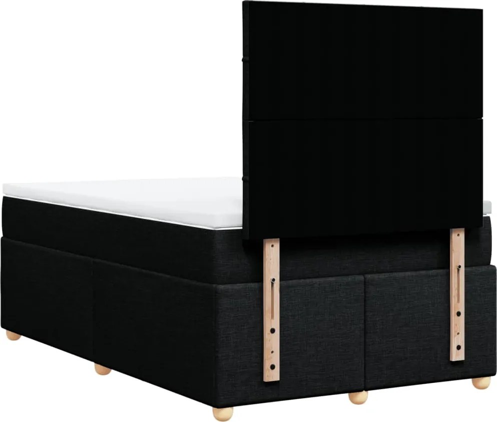 Box spring postel s matrací černá 120x190 cm textil 3291221
