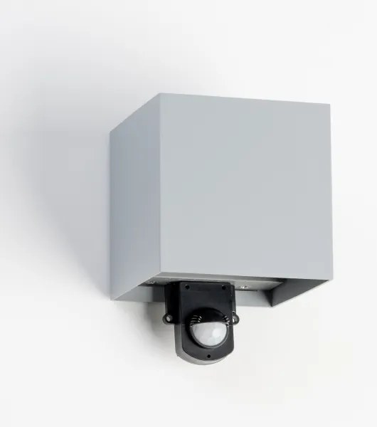 BRILAGI - LED Venkovní nástěnné svítidlo se senzorem CUBE LED/6W/230V šedá IP65