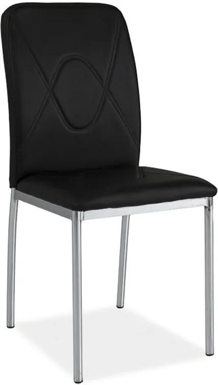 Casarredo Jídelní čalouněná židle H-623 černá/chrom