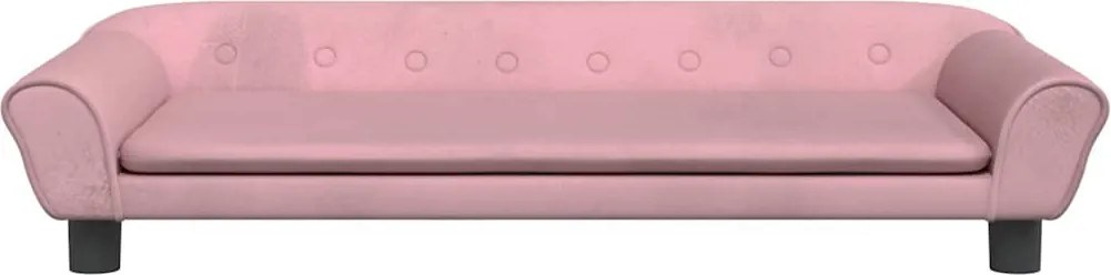 Pelíšek pro psy růžový 100 x 50 x 21 cm samet 172008