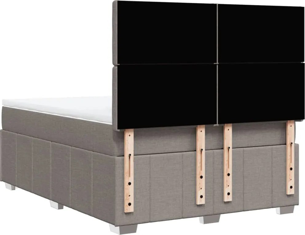 Box spring postel s matrací taupe 140x200 cm textil 3291709