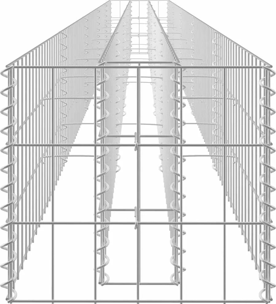 Gabionový vyvýšený záhon pozinkovaná ocel 450 x 30 x 30 cm 145645