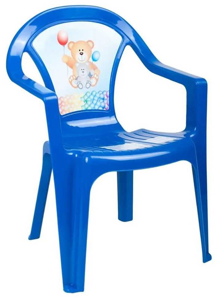 Dětský zahradní nábytek - Plastová židle modrá