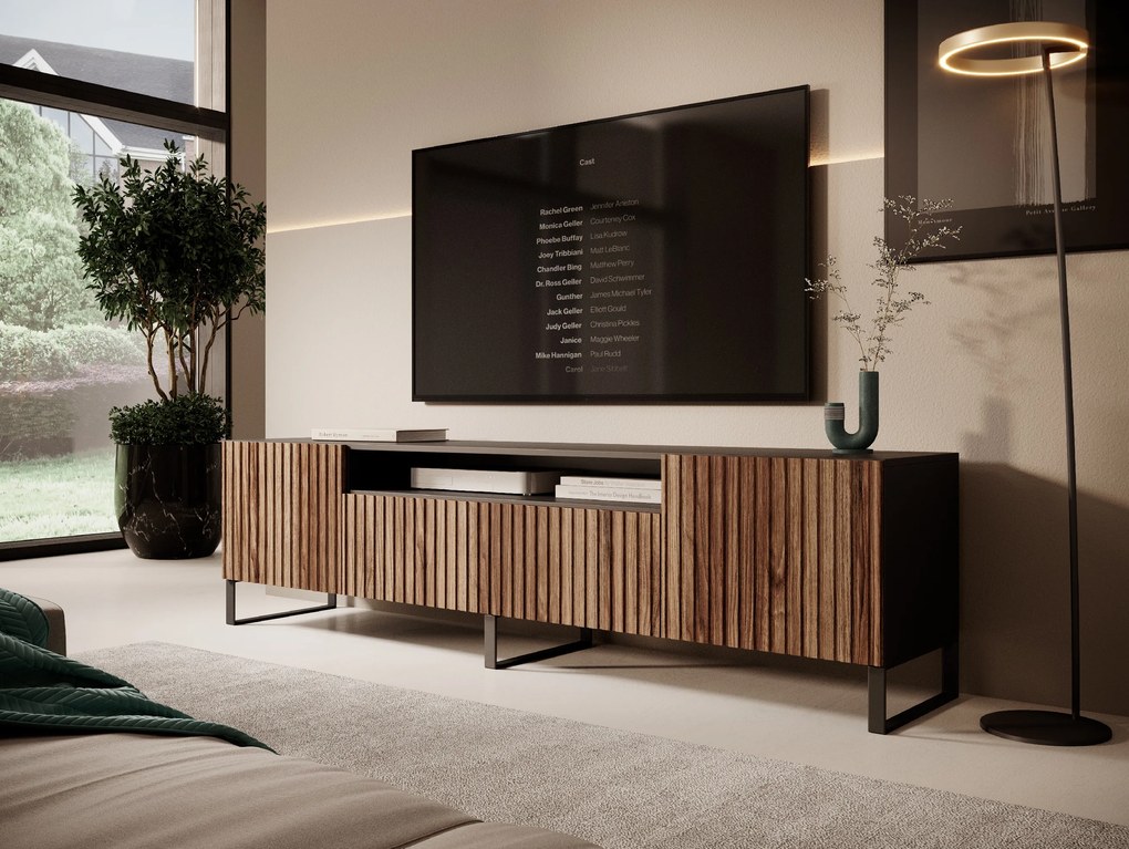 ADRK Furniture Šatní skříň RTV Miro na stojan RTV-MIRS-BK