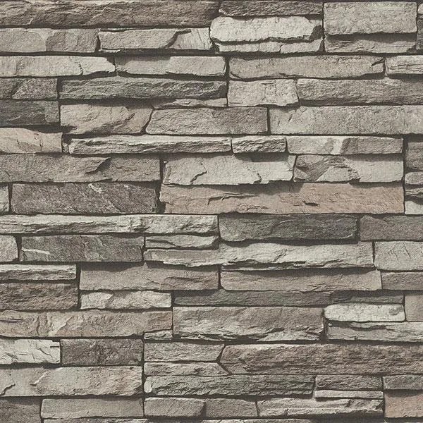 Vliesové tapety na zeď Wood´n Stone 95833-1, kámen hnědý, rozměr 10,05 m x 0,53 m, A.S.Création
